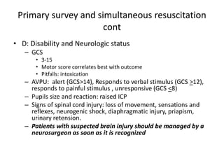 Principles of Management of the multiply injured patient | PPTX