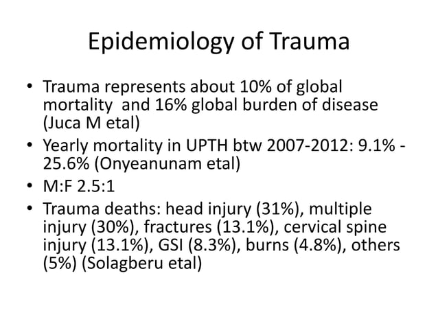 Principles of Management of the multiply injured patient | PPTX