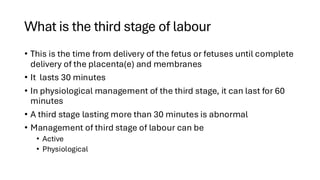 Management of third stage pdf presentation | PPT