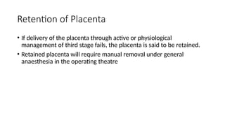 Management of third stag obstetrics and gynaecology | PPT