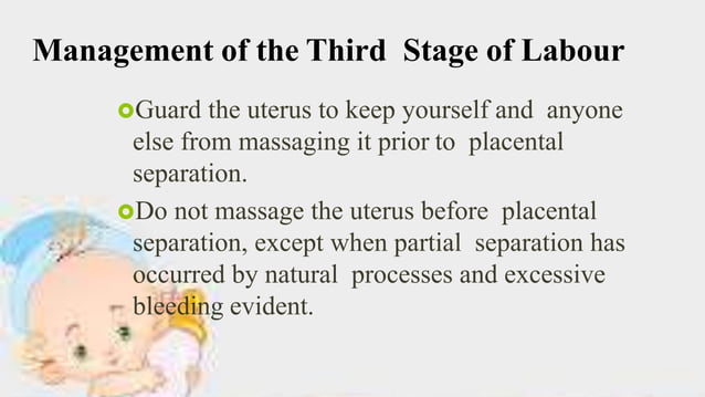 Management of third stage of labour | PPTX