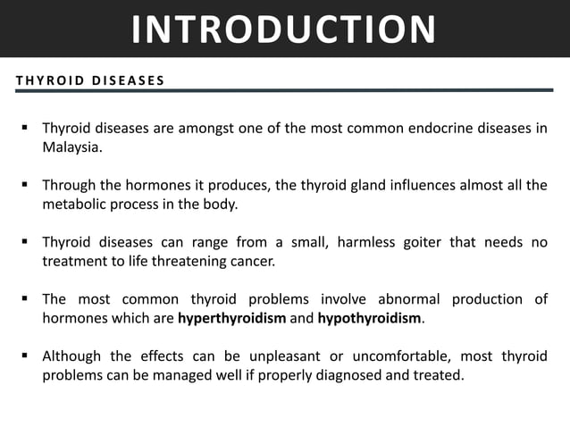 Management of Thyroid Diseases & Emergencies | PPTX