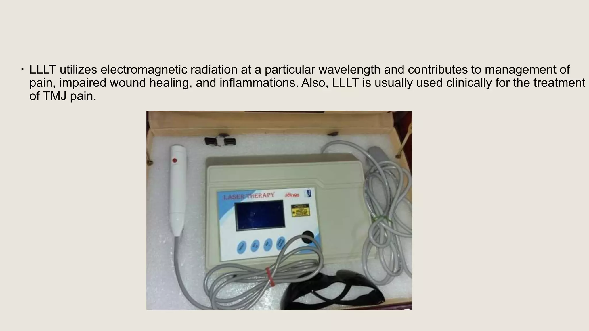 Management of tmd symptoms with photobiomodulation therapy | PPTX