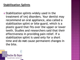 Management of TMJ pain | PPTX