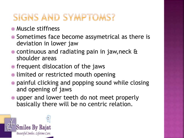 Management of TMJ pain | PPTX
