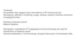 Management of toxicities in thoracic Radiation treatment | PPTX