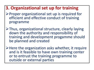 Management of training programme | PPTX