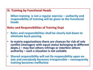 Management of training programme | PPTX