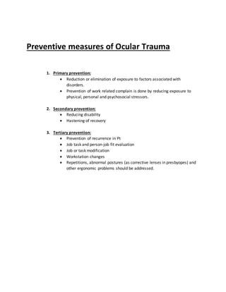 Management of trauma Ropper Hall classification system (Preventive ...