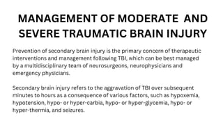 Management of Traumatic Brain Injury | PPTX | Brain and Nervous System ...
