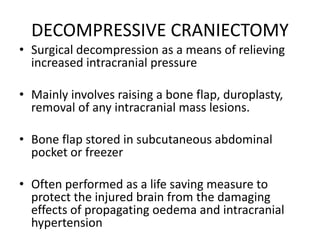 Management of traumatic cranial defect (PATHOLOGY) | PPTX