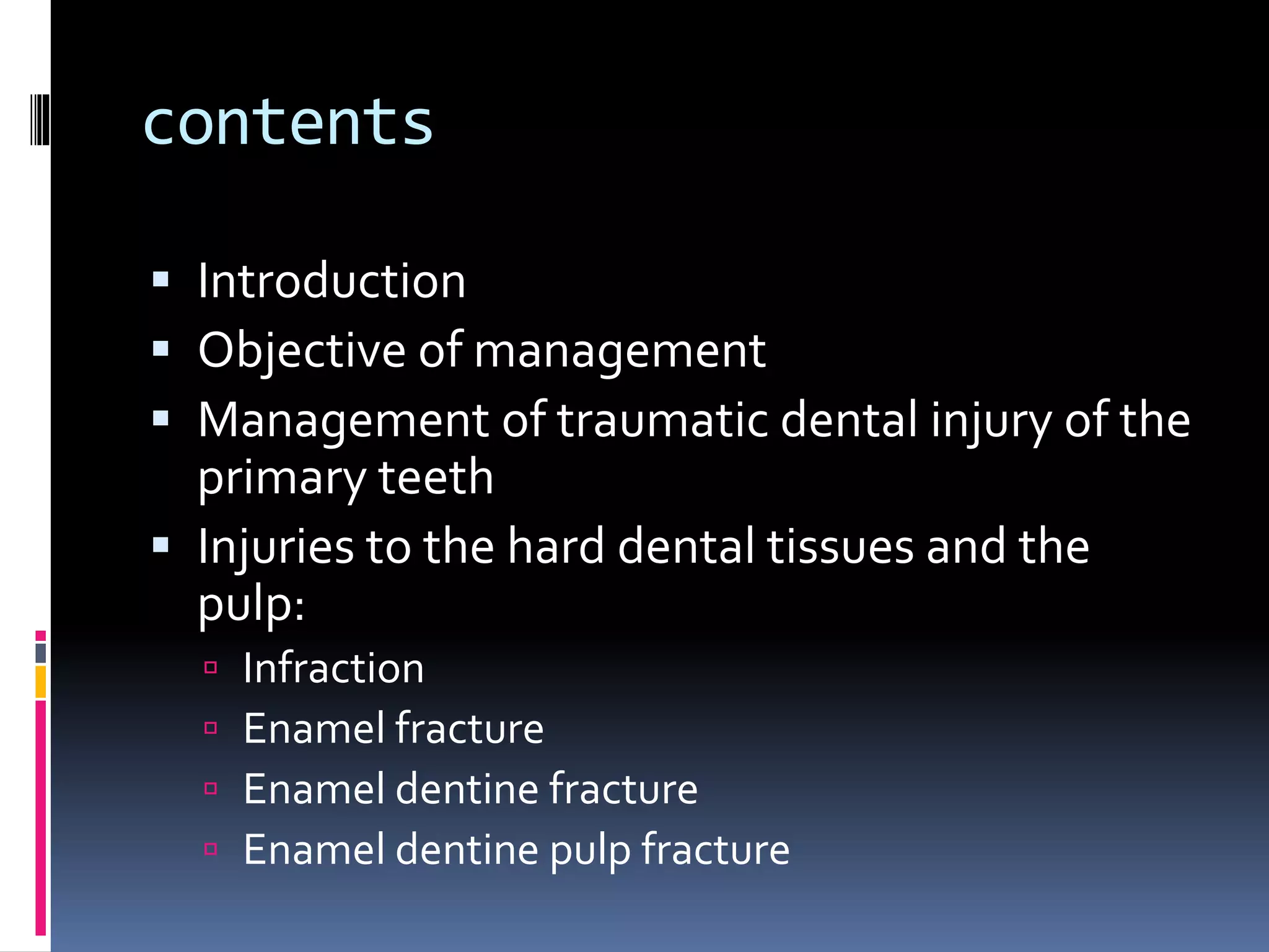 Management of traumatic dental injury of primary teeth | PPTX | Dental ...