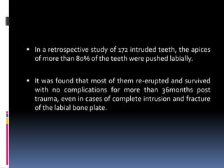 Management of traumatic dental injury of primary teeth | PPTX