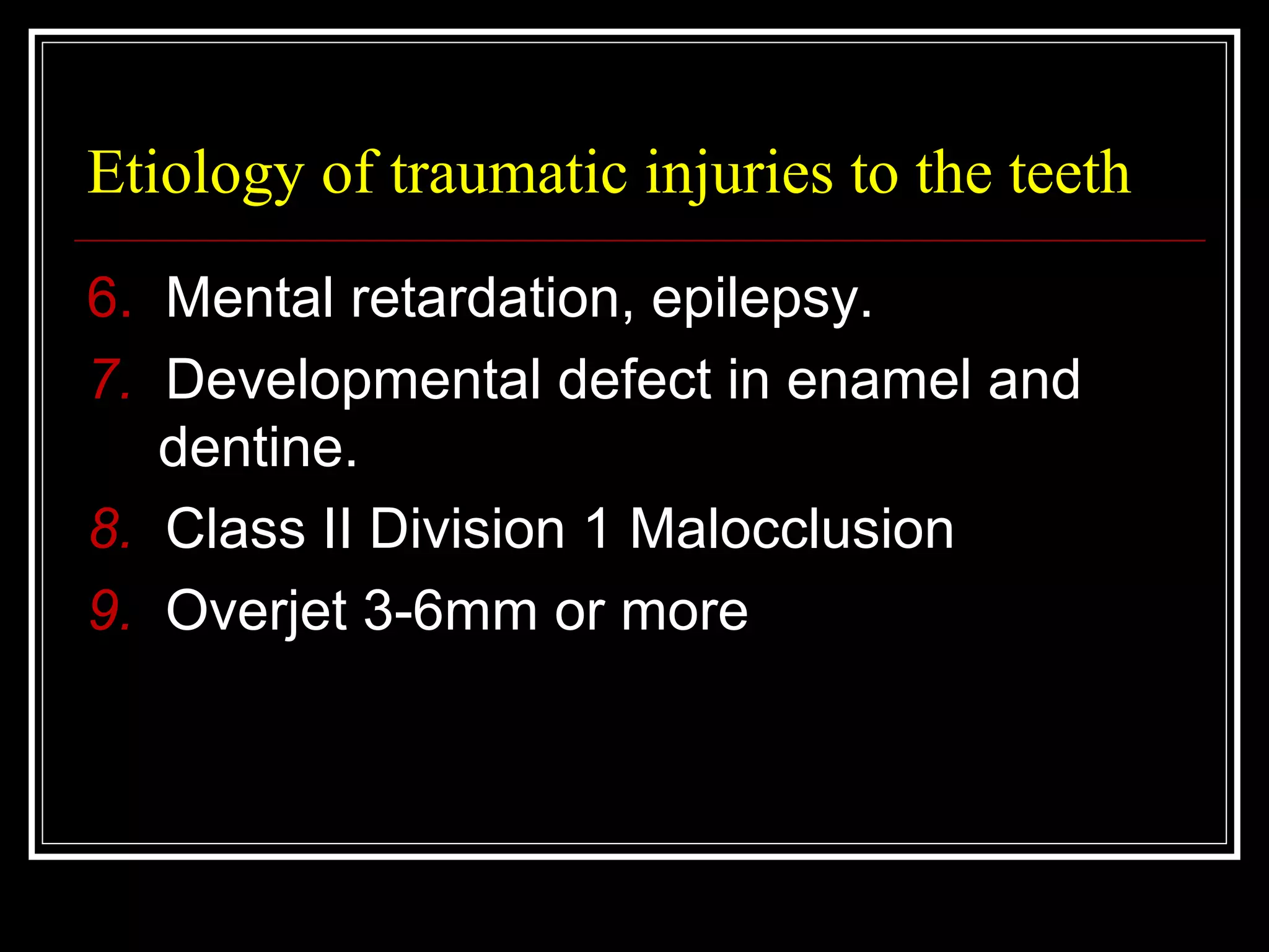 Management of traumatic lesions to primary dentition | PPT