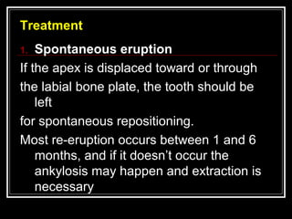 Management of traumatic lesions to primary dentition | PPT