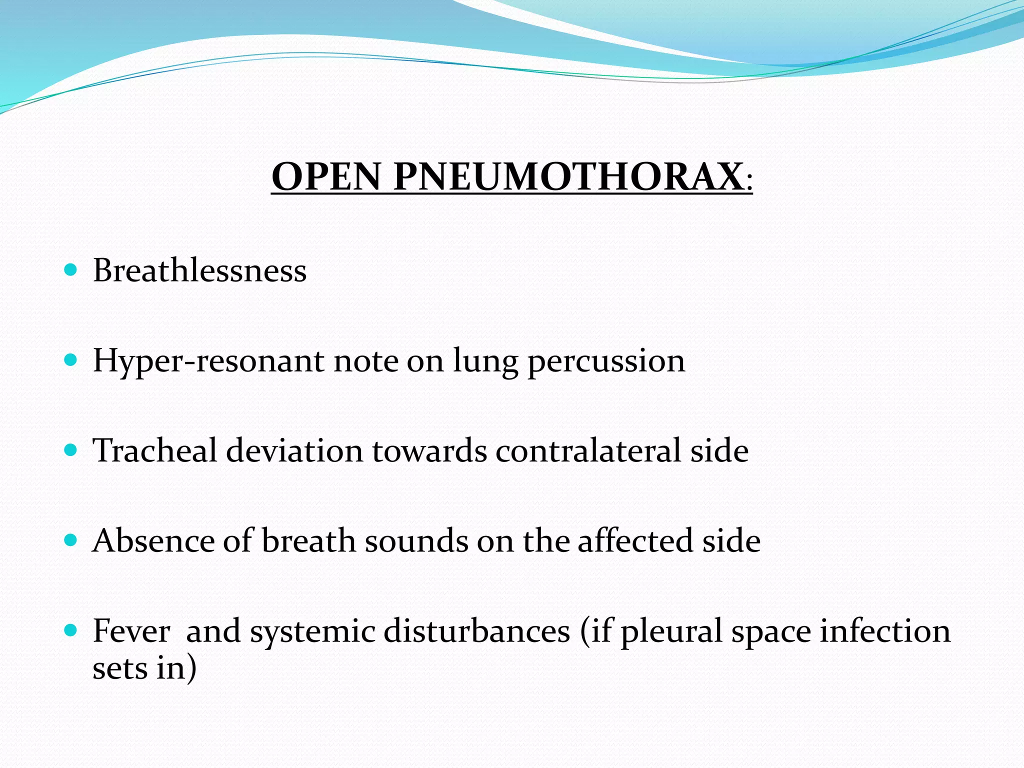 Management of traumatic pneumothorax and haemothorax | PPTX