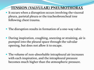 Management of traumatic pneumothorax and haemothorax | PPTX