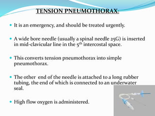 Management of traumatic pneumothorax and haemothorax | PPTX