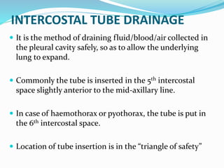 Management of traumatic pneumothorax and haemothorax | PPTX