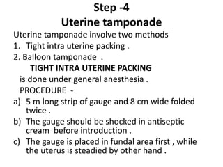 Management of true postpartum hemorrage | PPTX