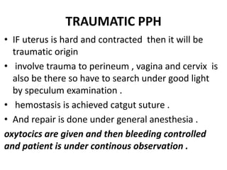 Management of true postpartum hemorrage | PPTX