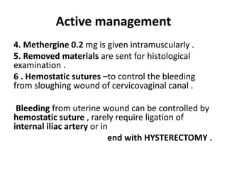 Management of true postpartum hemorrage | PPTX