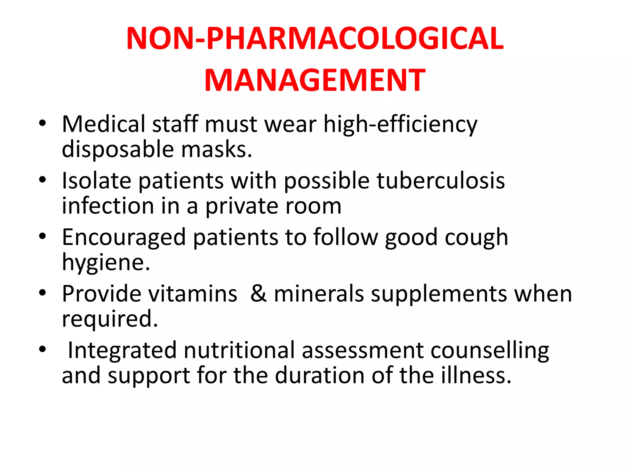 Tuberculosis- management and treatment | PPTX