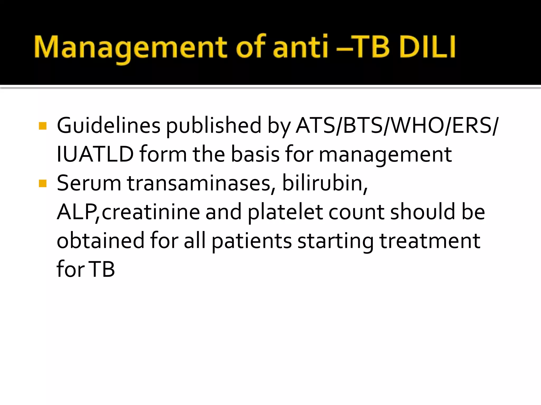 Management of tuberculosis in special situation and MDR TB. | PPTX