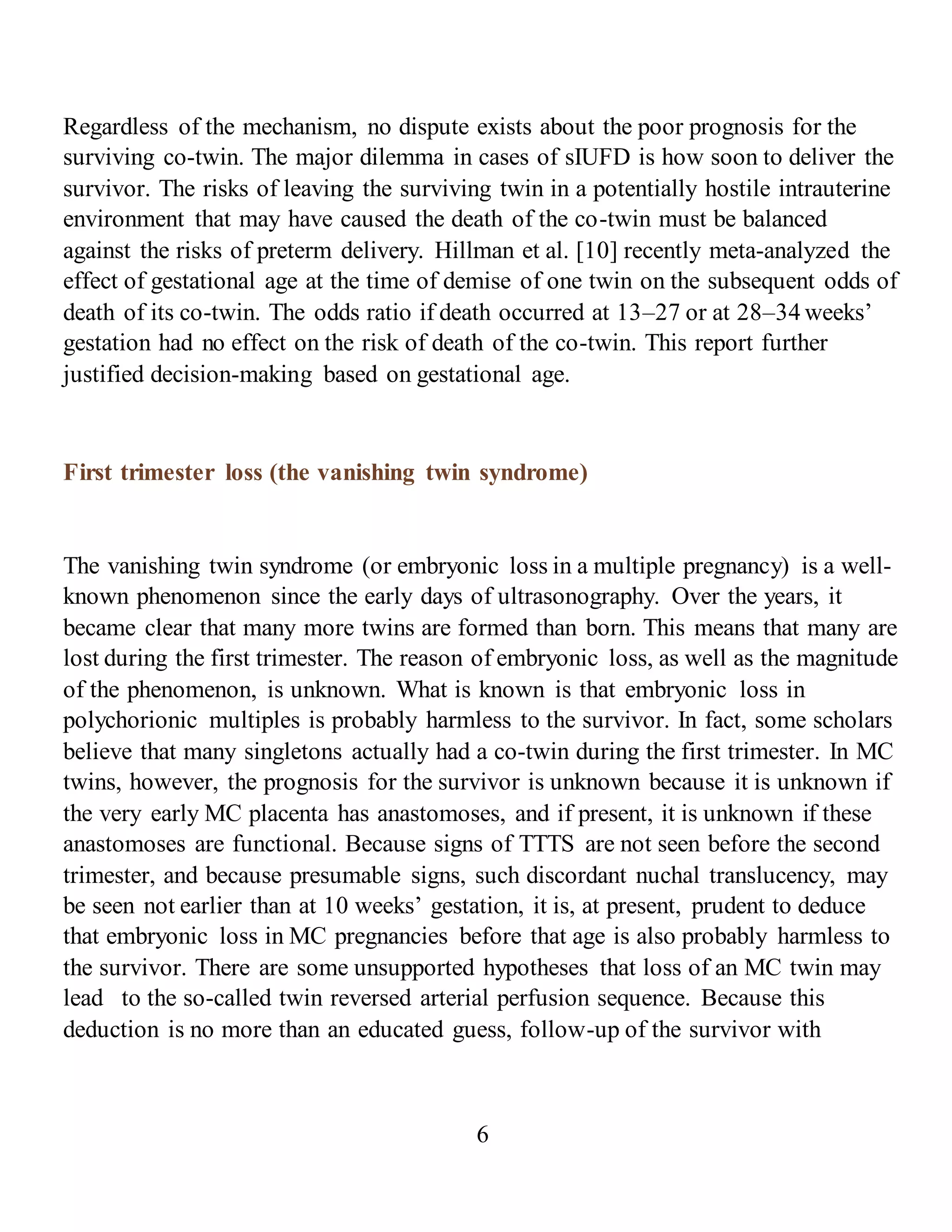 Management of twin pregnancy with single fetal demise (October 2019) | DOCX