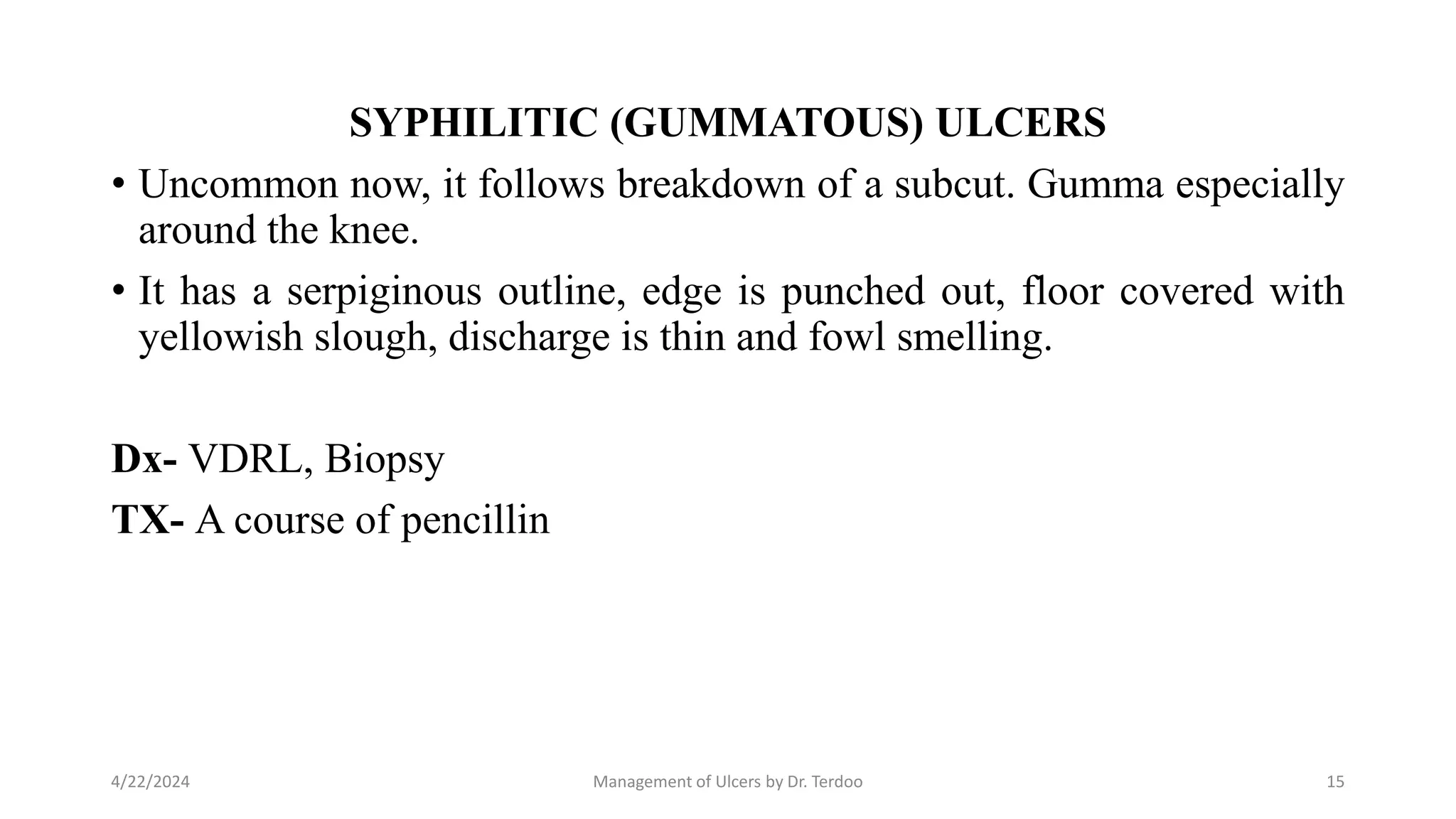 Management of cutaneous ulcers by Dr. Terdoo M.I .pptx