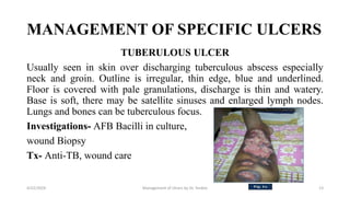 Management of cutaneous ulcers by Dr. Terdoo M.I .pptx