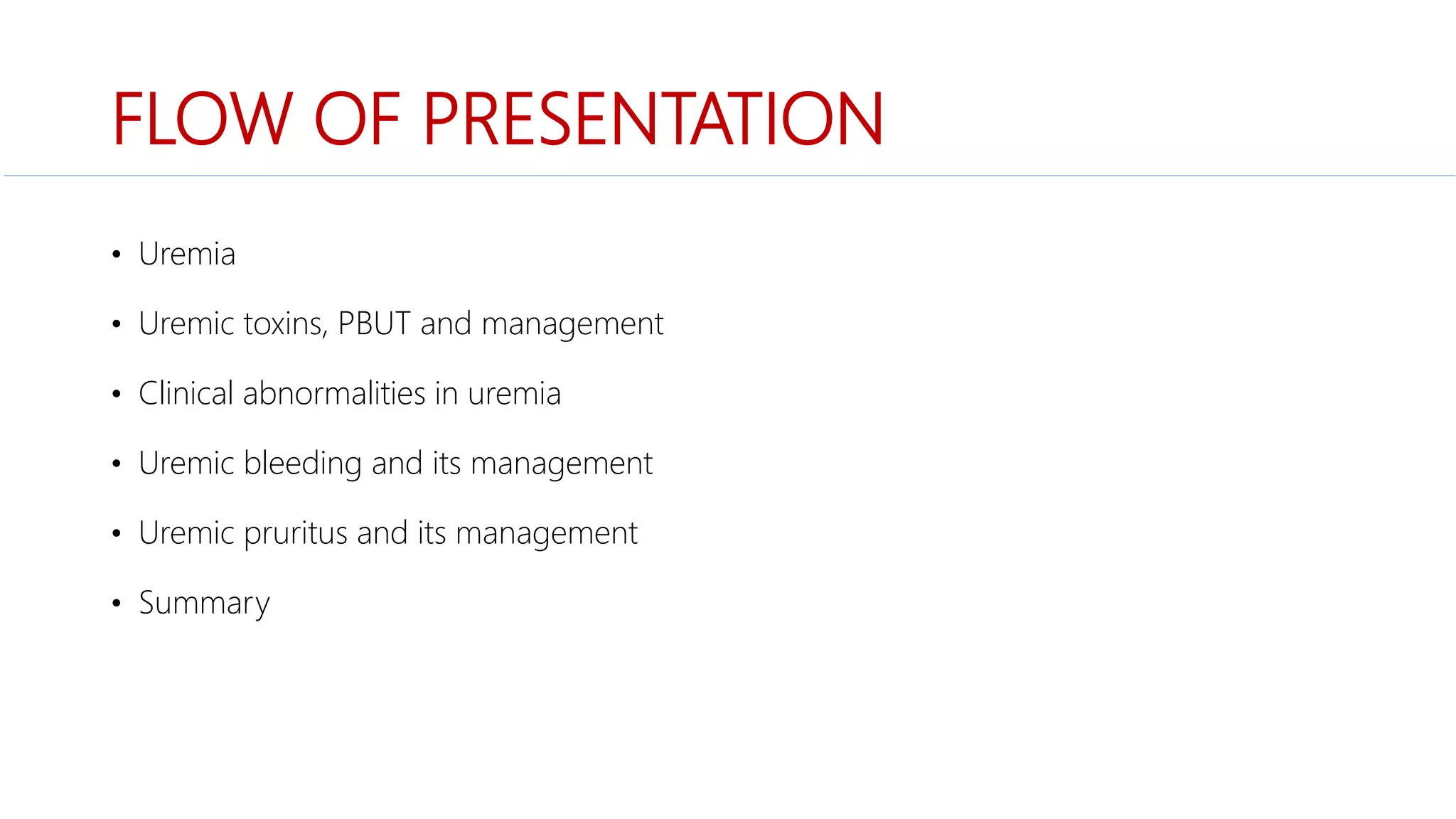 Management of uremic complications | PPTX