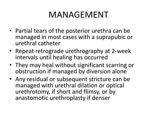 Management of urethral injury | PPTX