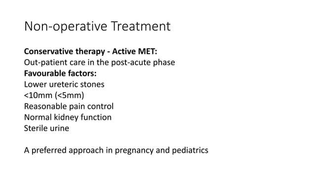 Management of urolithiasis | PPTX