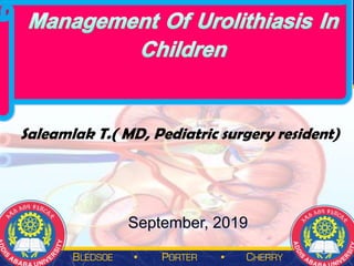 Management of urolithiasis in children | PPT