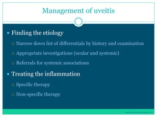 Management of uveitis | PPTX