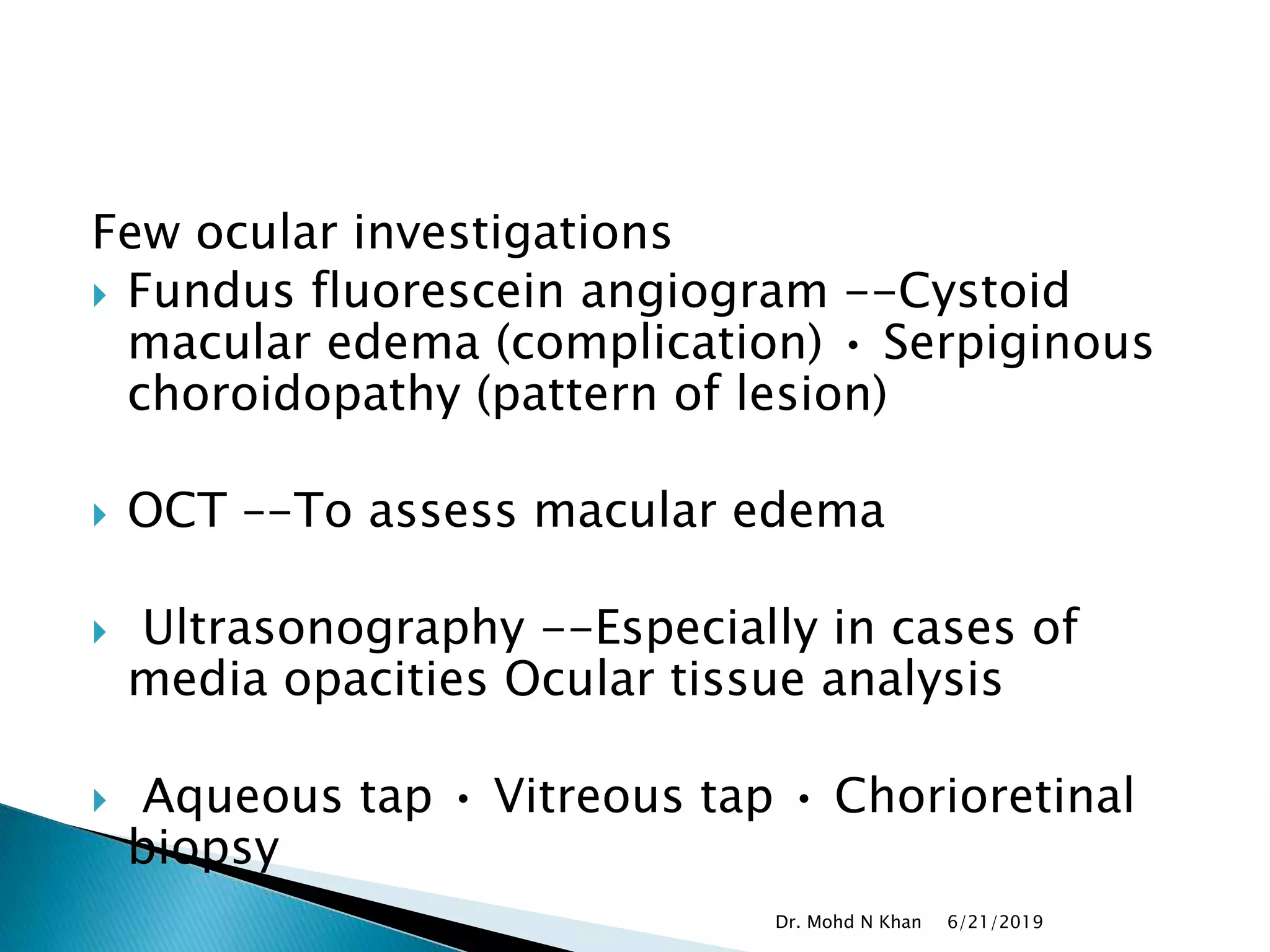 Management of uveitis | PPTX