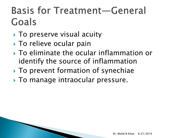 Management of uveitis | PPTX