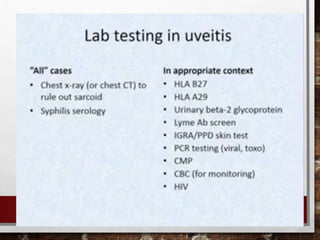 Management of Uveitis | PPT