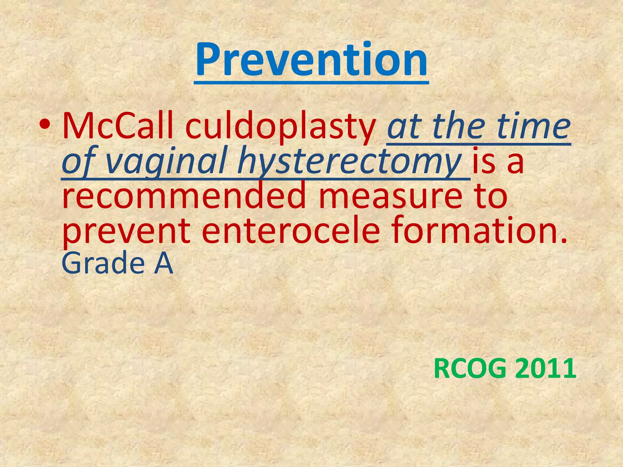 MANAGEMENT OF VAULT PROLAPSE BY DR SHASHWAT JANI | PPTX