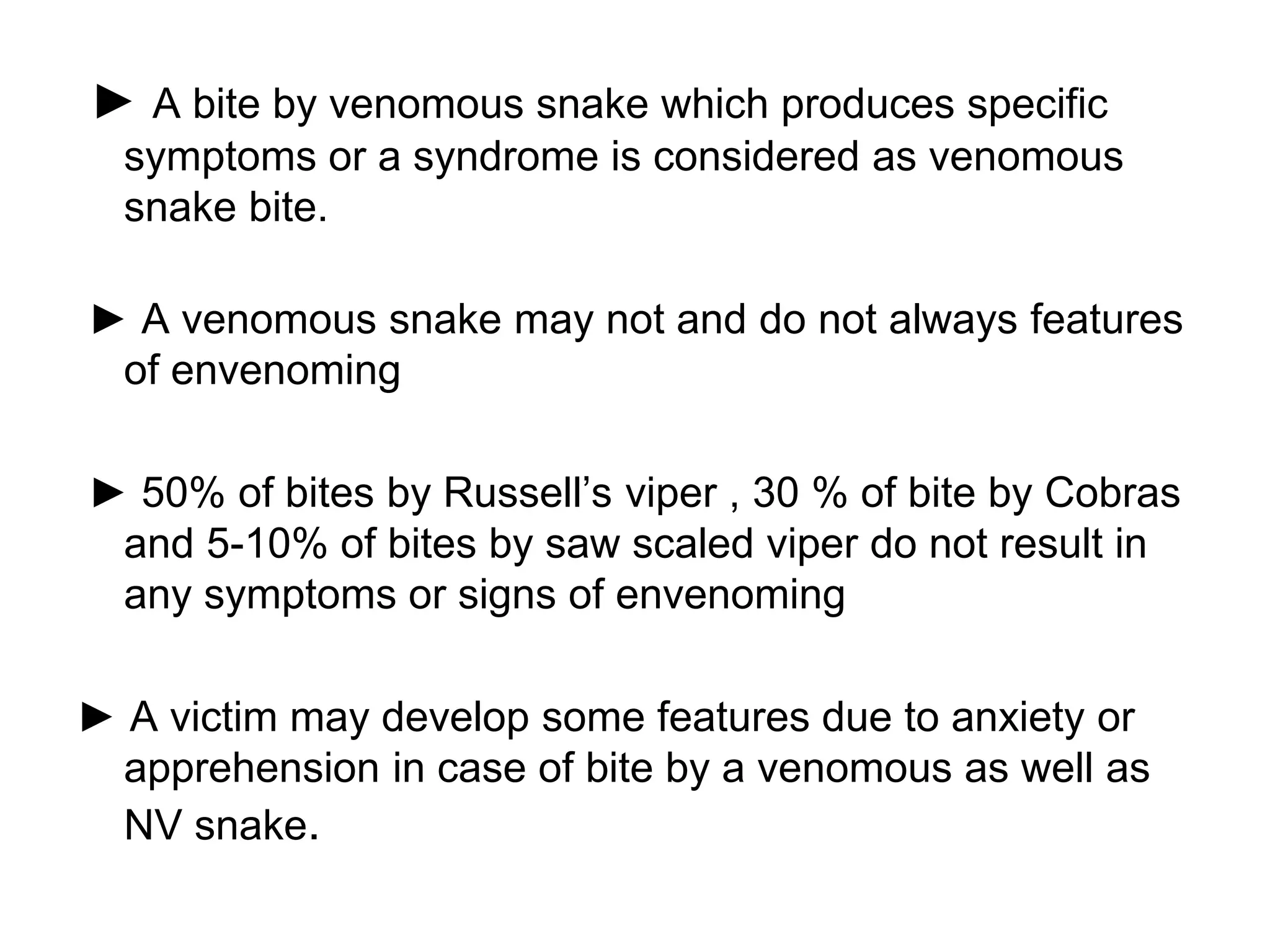Management of venomous snake bite | PPT