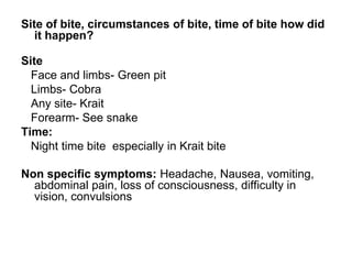 Management of venomous snake bite | PPTX