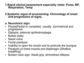 Management of venomous snake bite | PPTX