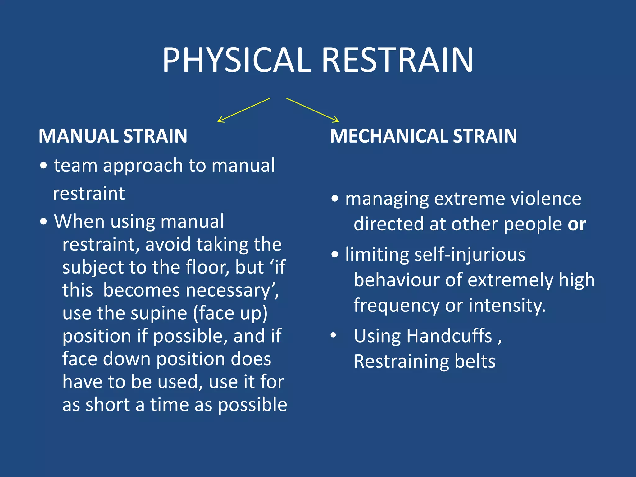 Management of violent patient in emergency | PPTX