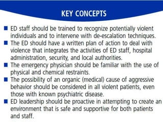 Management of violent patient in emergency | PPTX