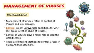 Control and Management of Viruses | PPTX
