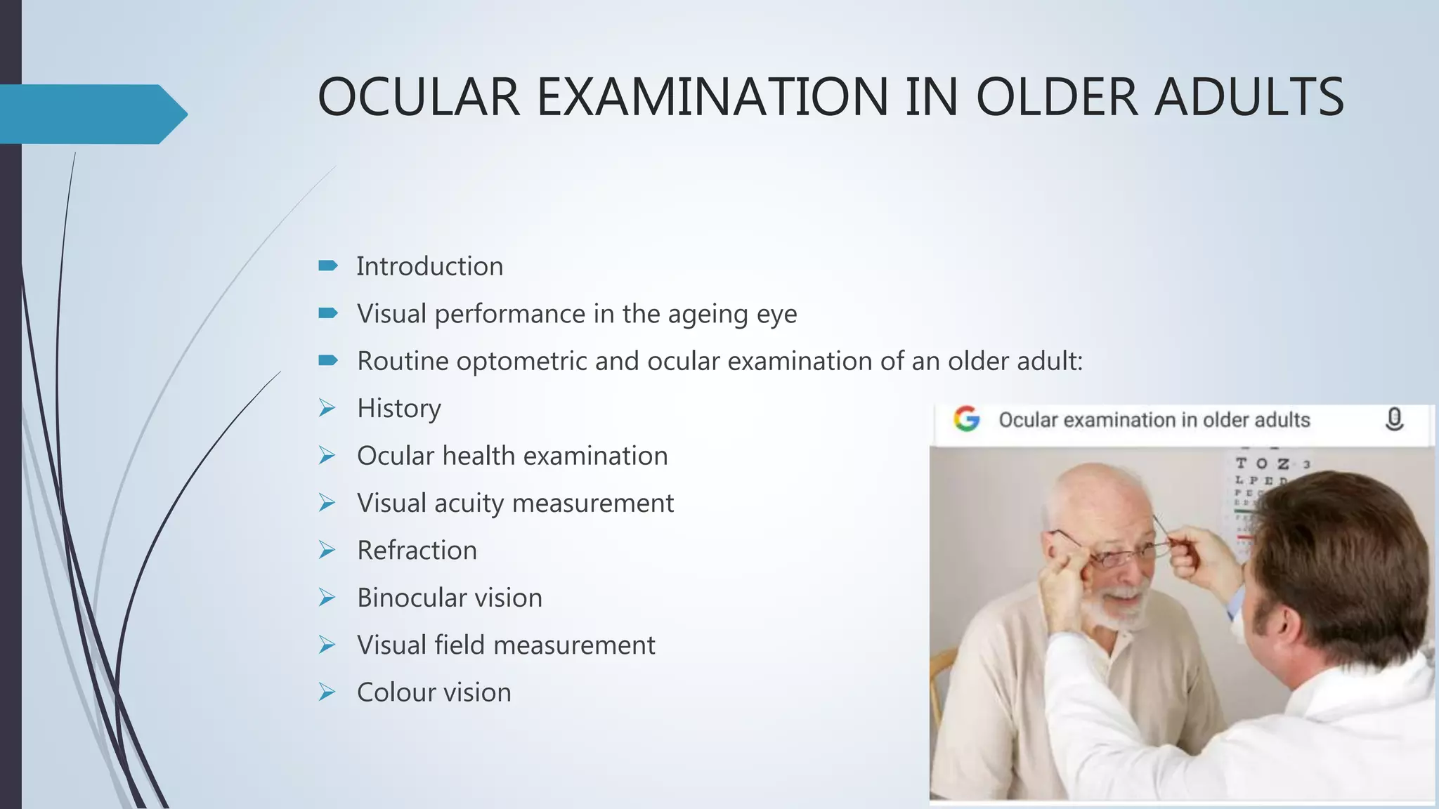 Management of visual problems of Aging by Ashith Tripathi | PPTX