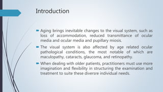 Management of visual problems of Aging by Ashith Tripathi | PPTX | Eye ...