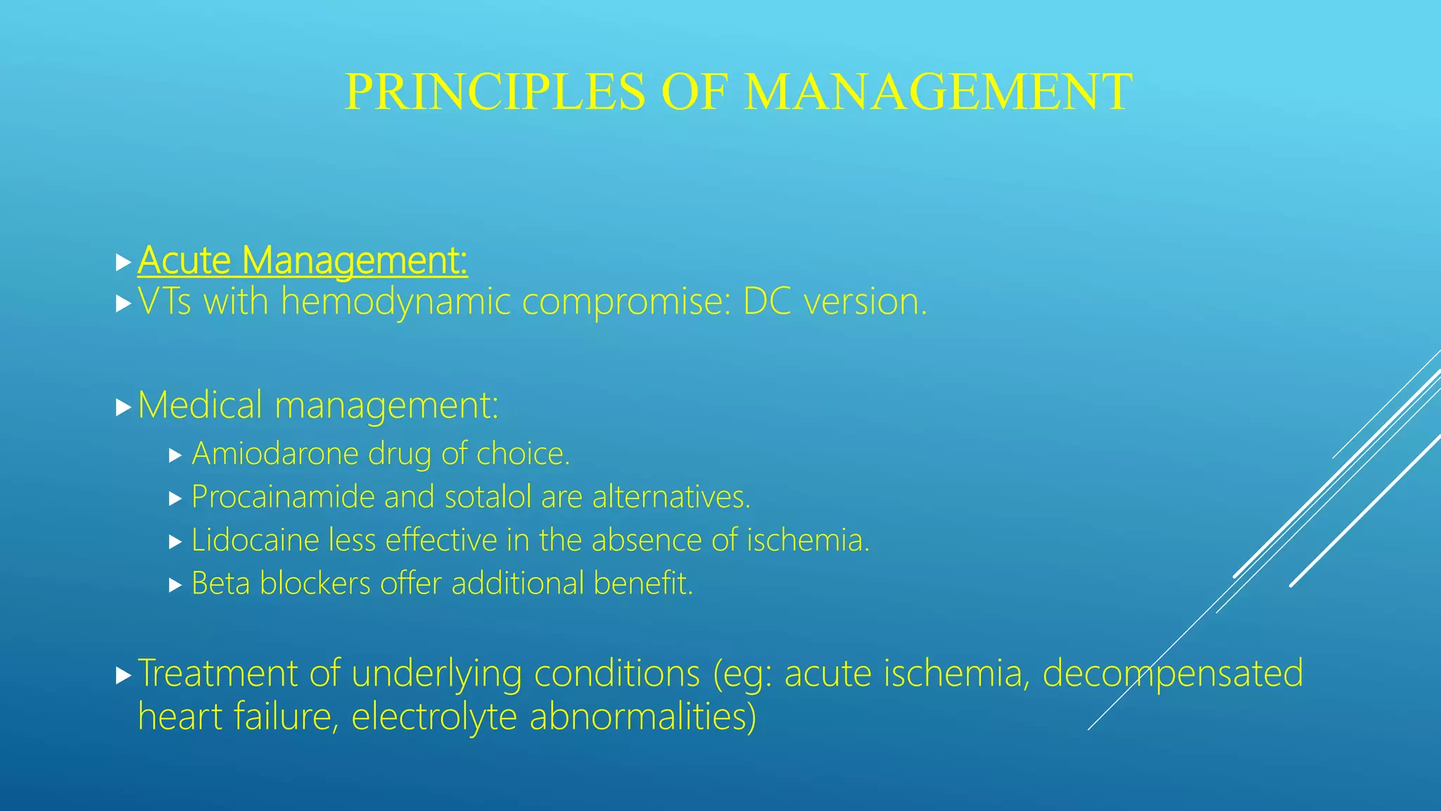 Management of VENTRICULAR TACHYCARDIA (VT) | PPTX