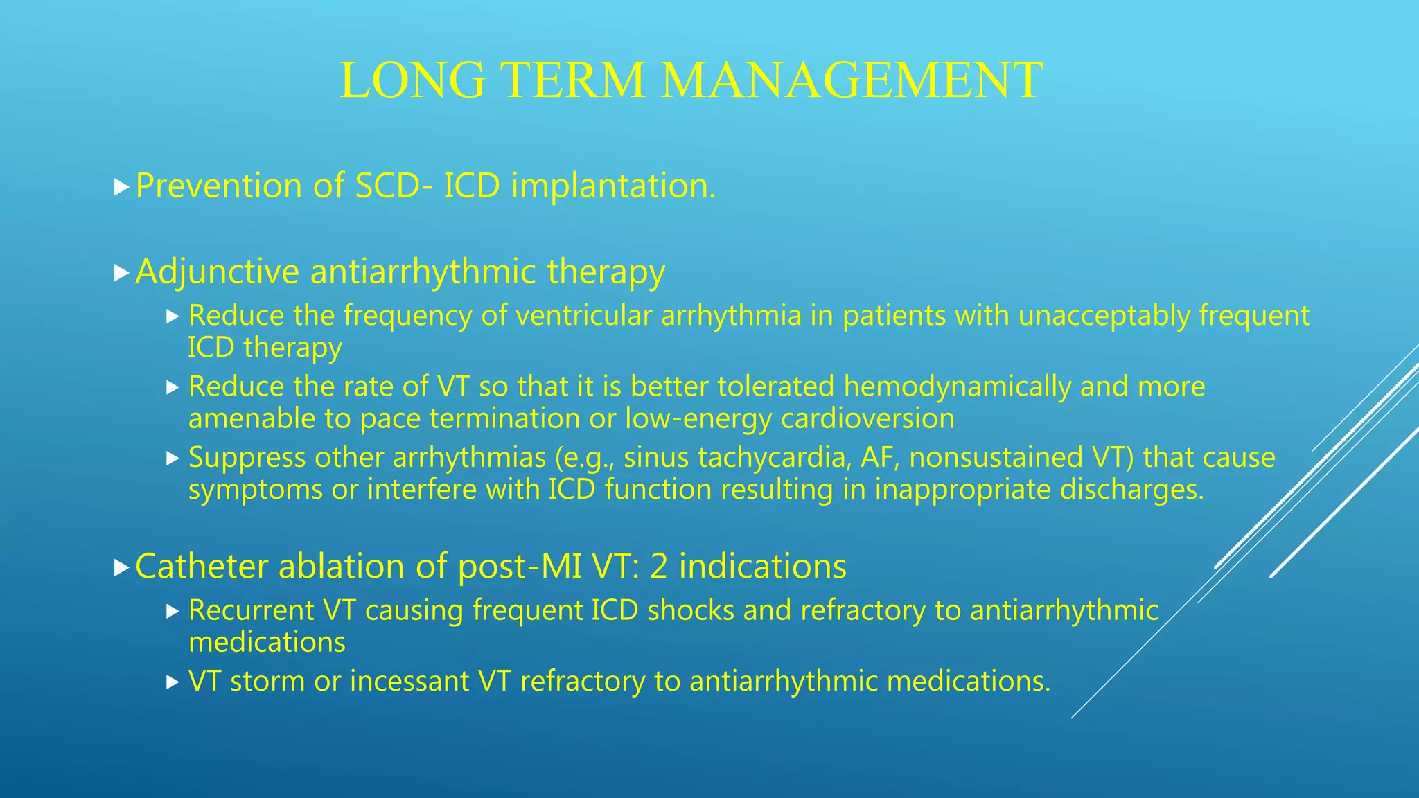 Management of VENTRICULAR TACHYCARDIA (VT) | PPTX
